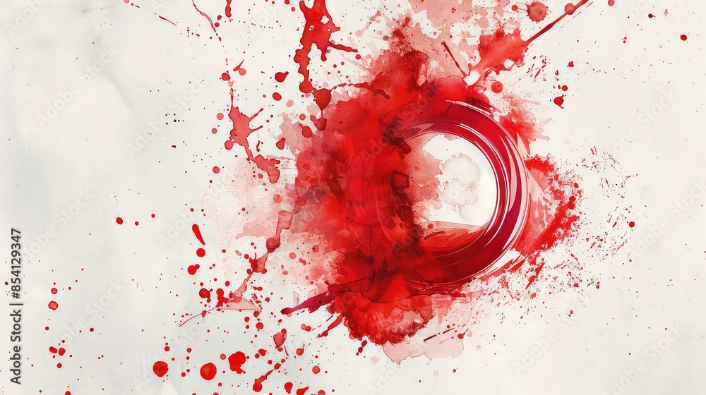 Stain ring watercolor circle mark glass red drink isolated paper cup ...