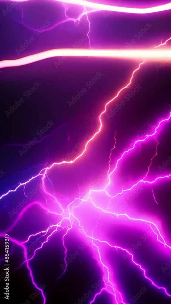 Lightning flash neon colors. Flashing. collision red and blue ...