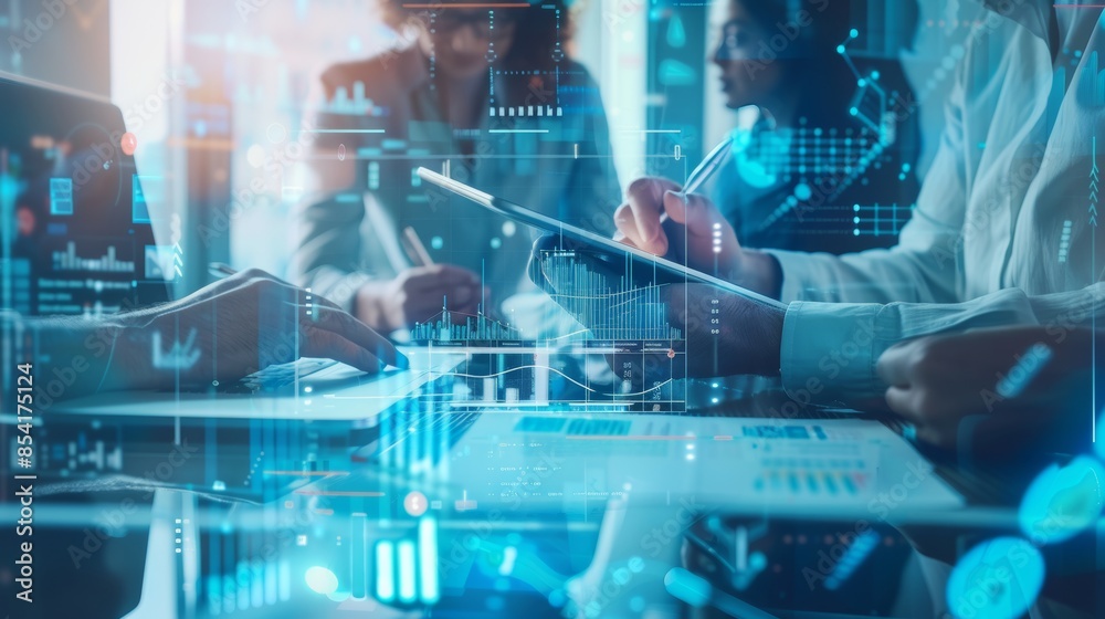 Dynamic Duo Teamwork and Innovation in Modern Office Setting Digital ...