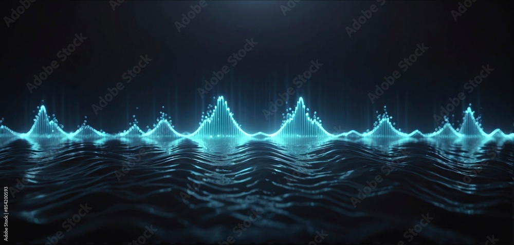 Modern and abstract luminous wave pattern of dynamic lines and curves ...