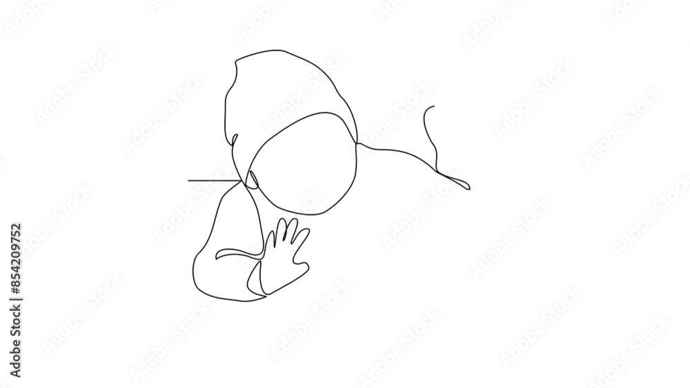 Animated self drawing of step by step baby grow up baby phase video ...