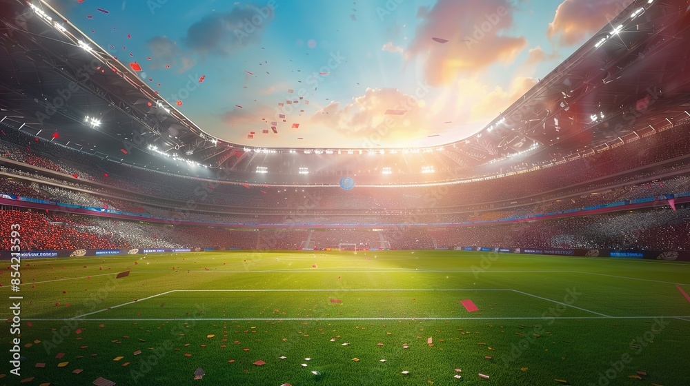 UEFA Euro 2024 Germany logo with stadium celebration background. Stock ...