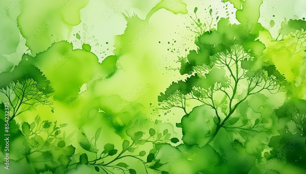 lime green color vibrant green watercolor texture background with a ...