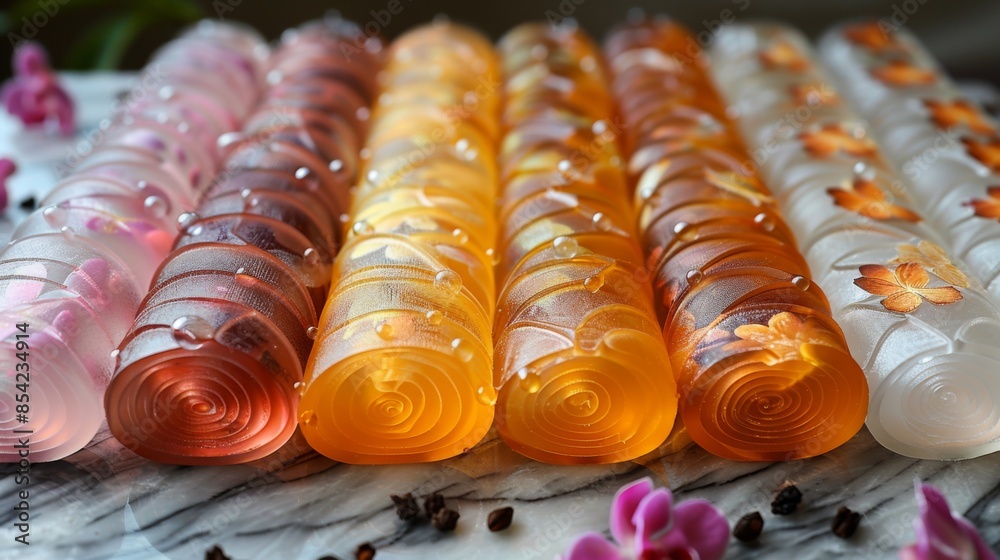 Develop cellophane wrapper designs with subtle patterns and textures ...