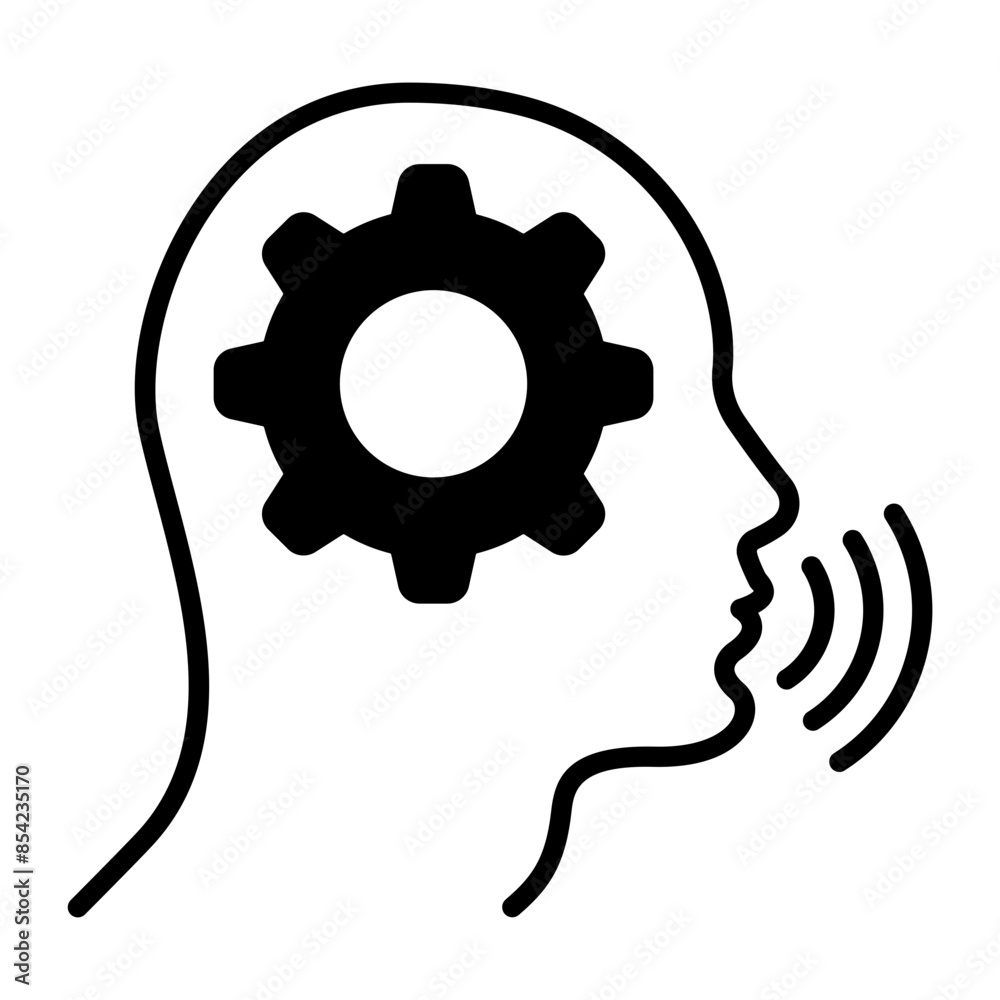 interpret human Talk to identify individual voice vector design ...