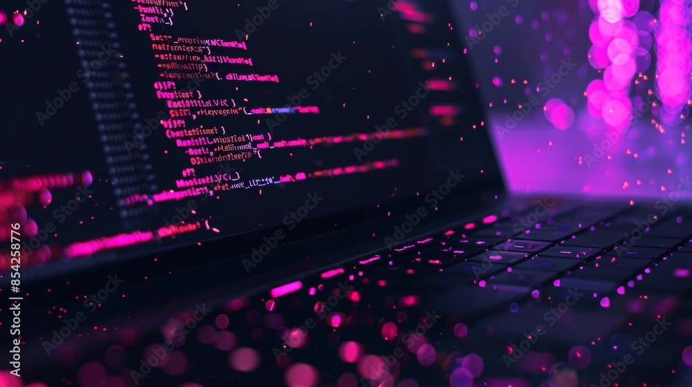 Technology Of Software Development Web Design Programming Concept Program Code On Screen