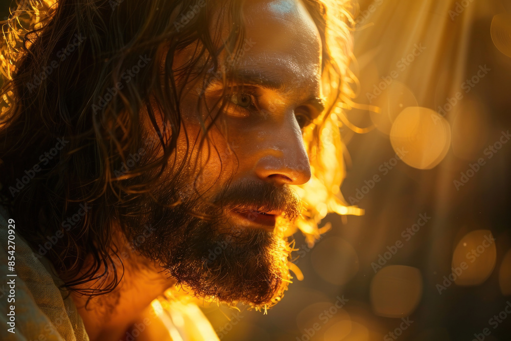 Serene Close-up of Jesus face, Modern Depictions of Jesus ...