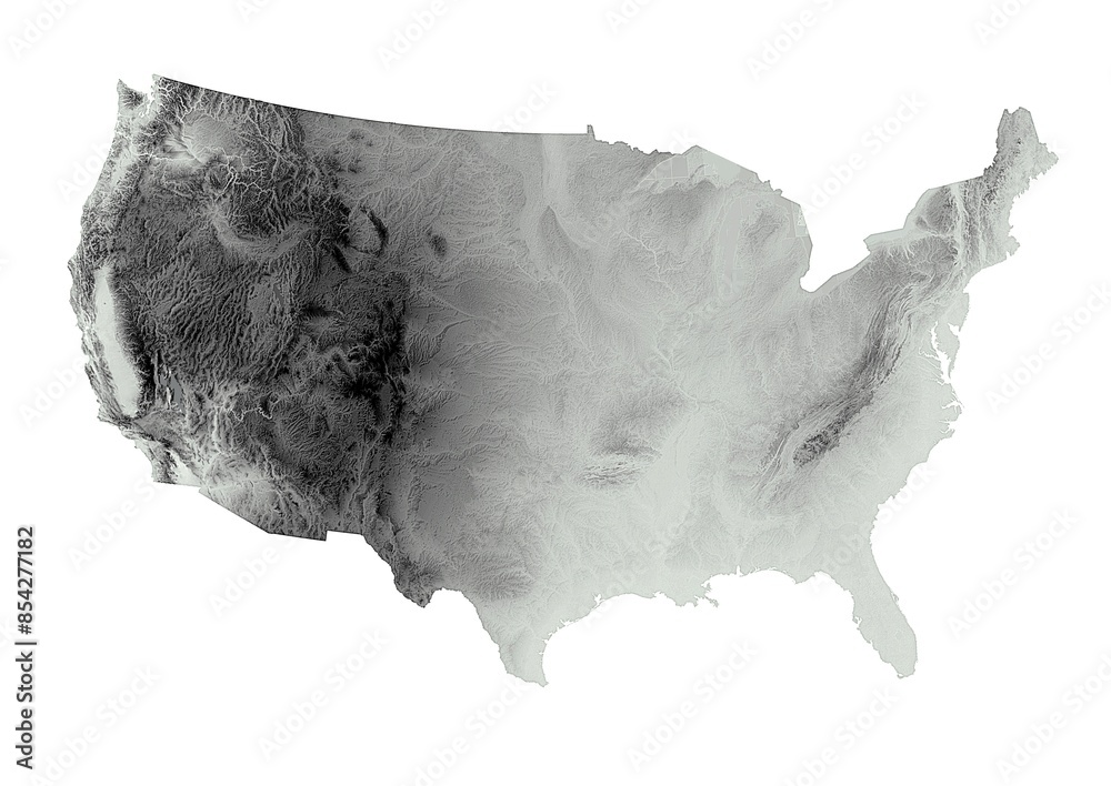 Digital invert negative blueprint of United States of America USA Stock ...