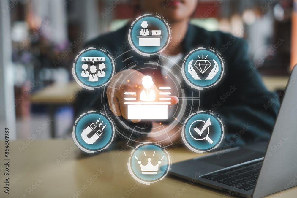 Visual representation of employer branding concept showcasing employee ...