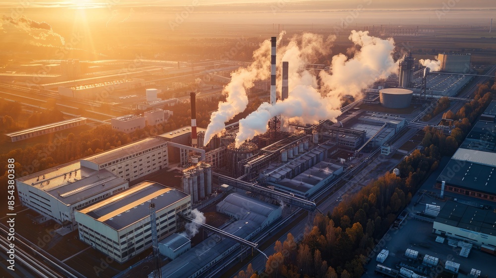 A modern waste heat recovery plant converting industrial waste heat ...