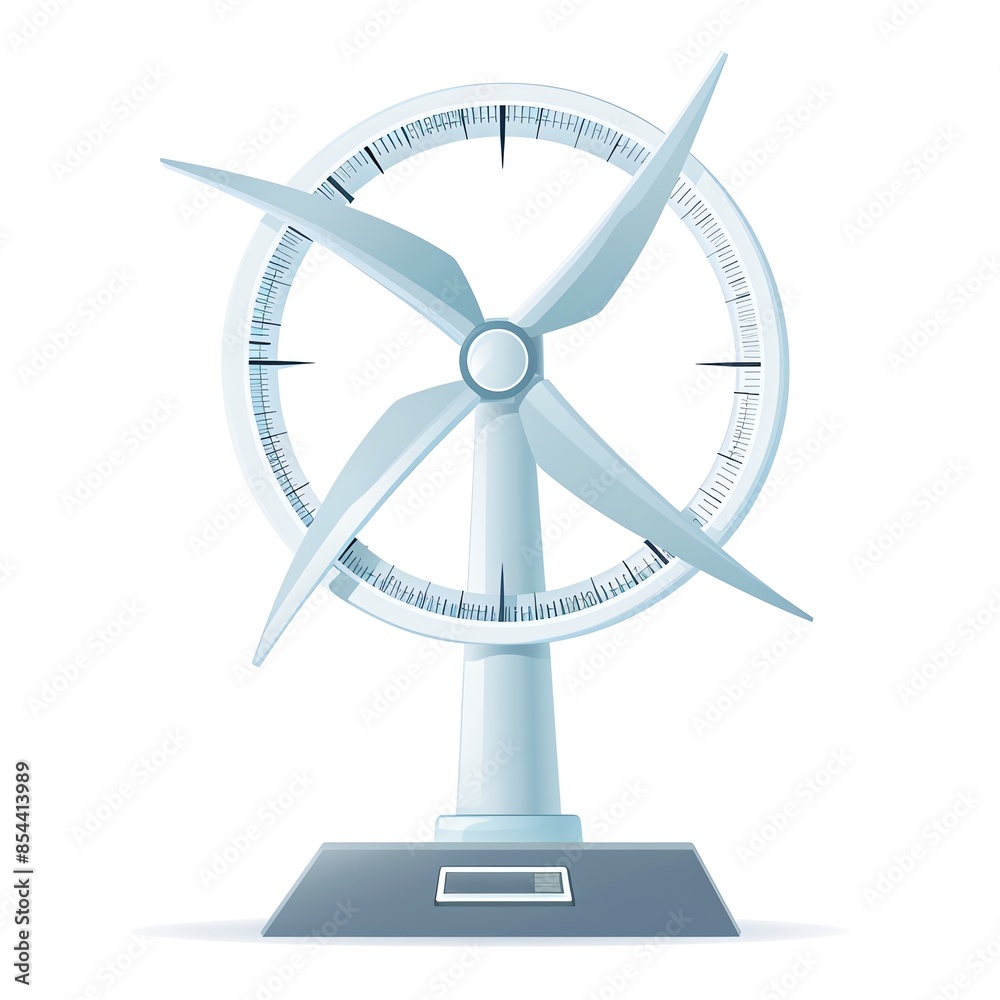 Vector illustration of an anemometer used for measuring wind speed ...