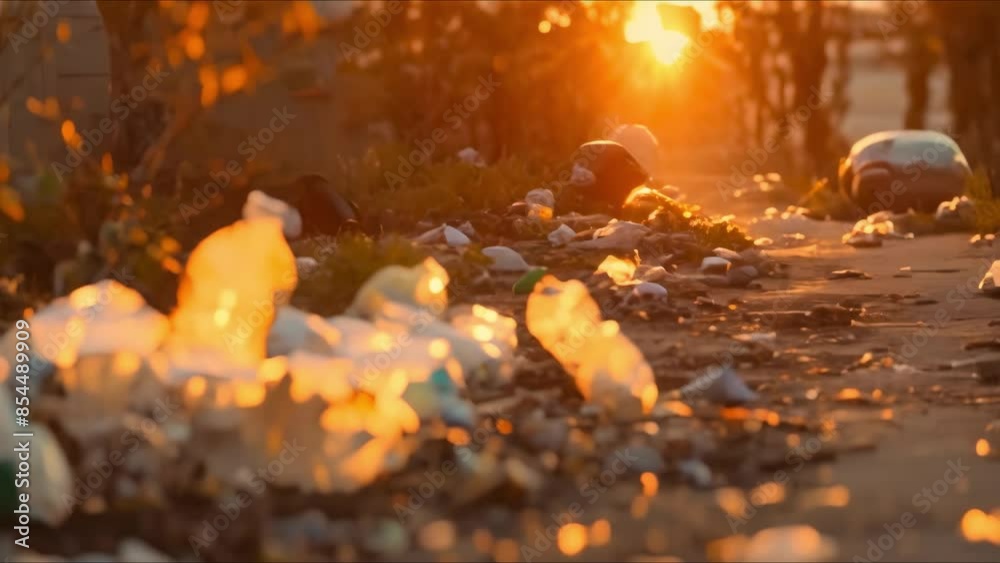 Displaying Plastic Pollution in Nature: Discarded Plastic Bottles and ...