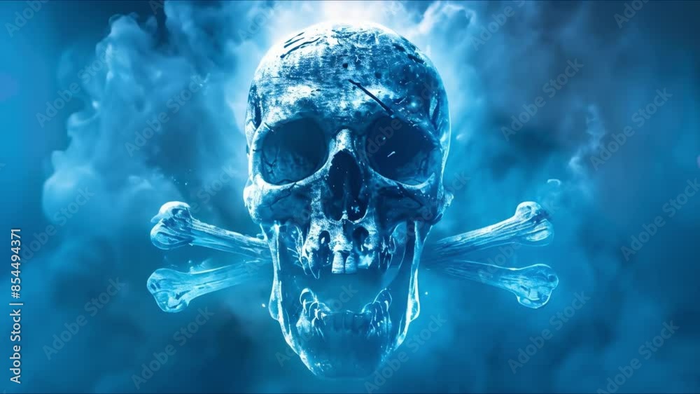 An Iconic Symbol of Piracy: The Eerie Skull and Crossbones. Concept ...