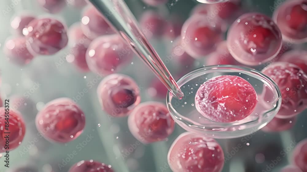 A highresolution animation of stem cells being harvested from a donor ...