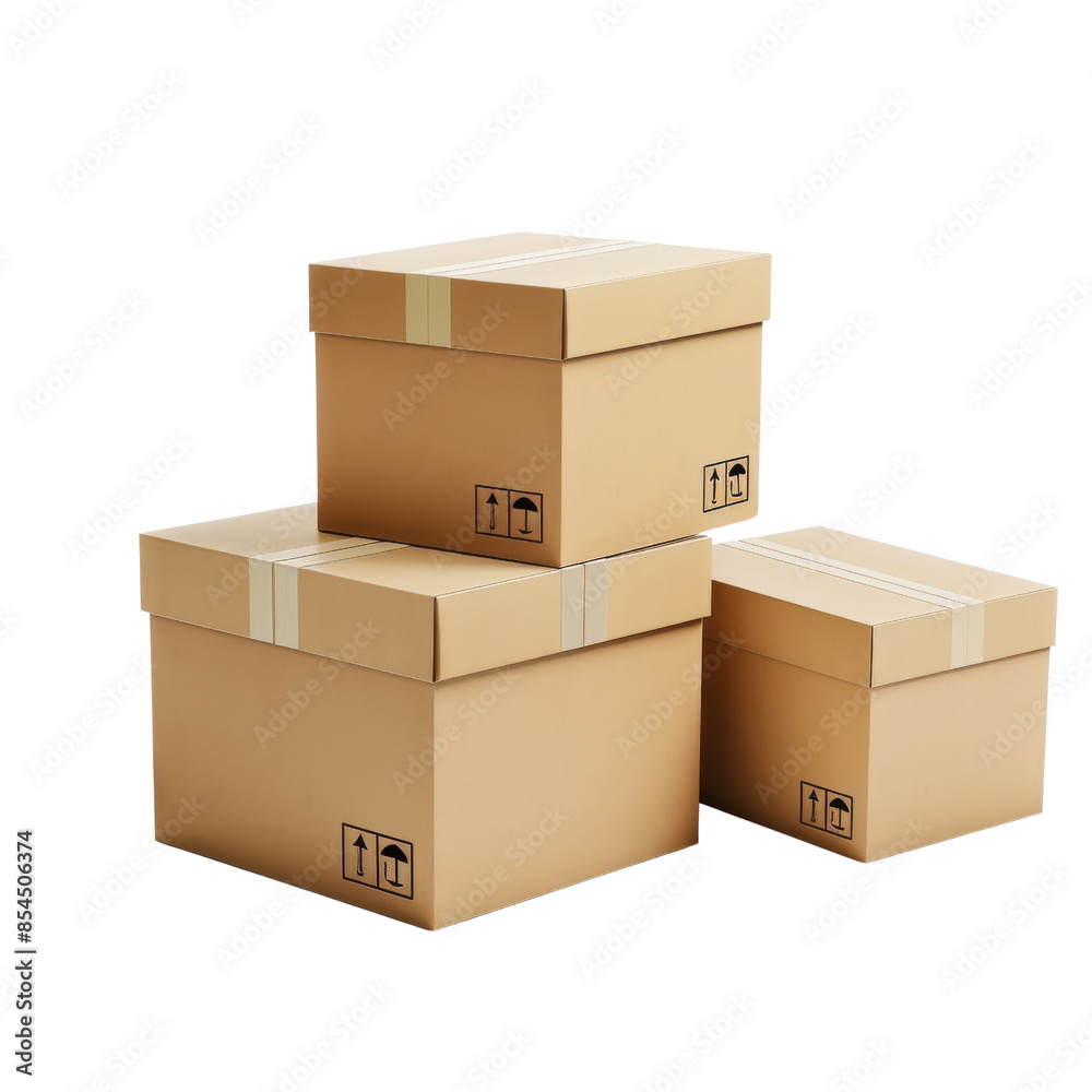 Transparent background boxes or parcels. Create a shipping infographic ...