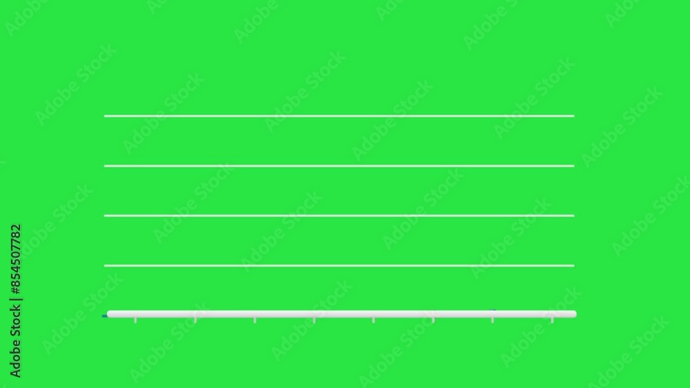 Business Grow Graph Icon Animation With Arrow Upward On Green Screen ...