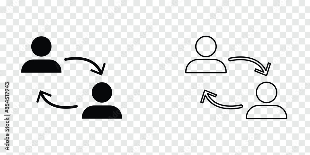 Transfer People Icon Design Remarketing icon. Transfer People Icon ...
