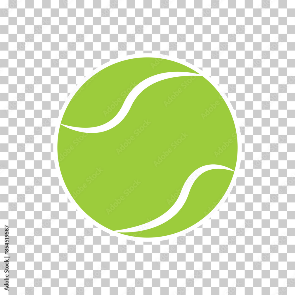 Tennis ball icon in flat style isolated on transparent background ...