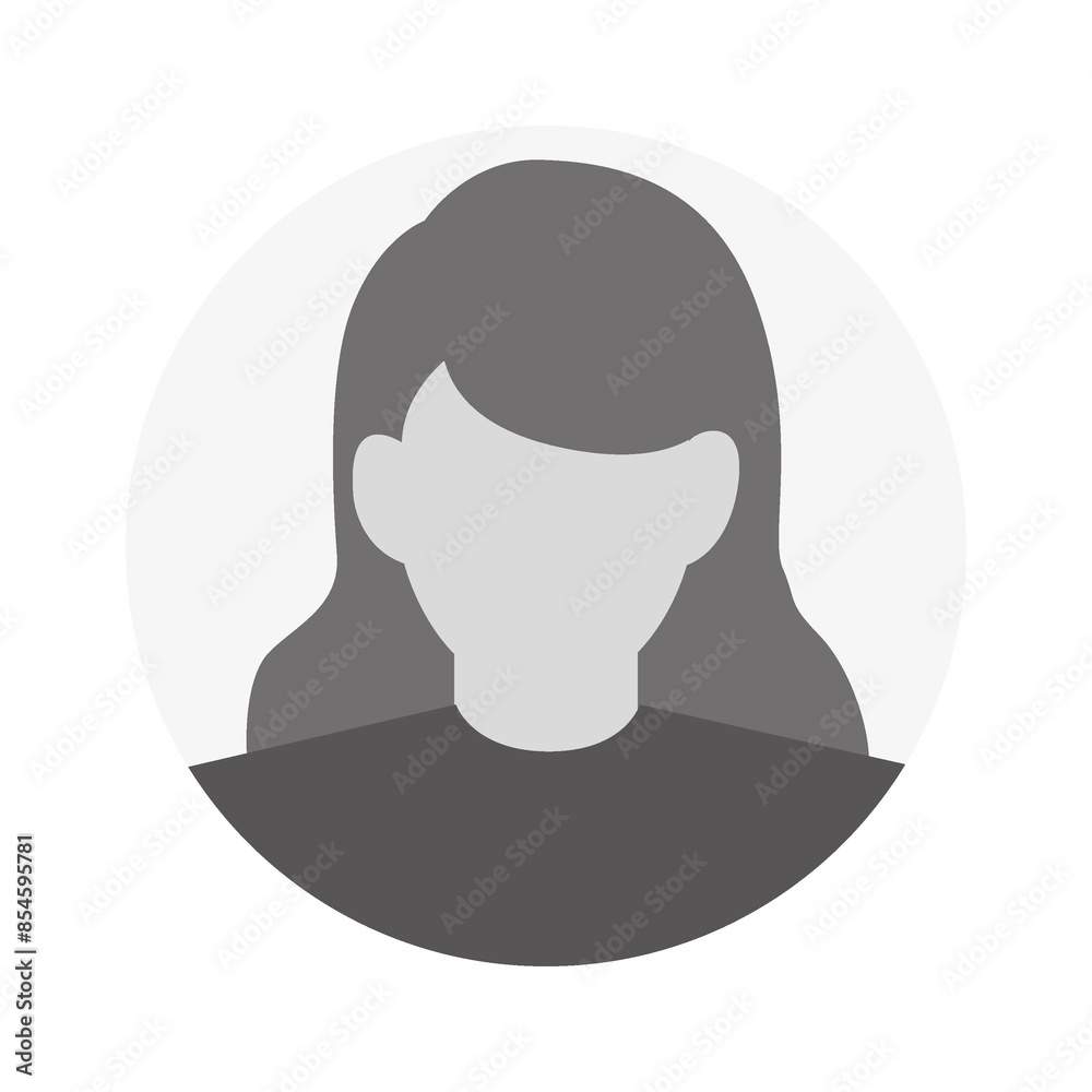 Flat illustration in black color. Suitable for social media profiles ...