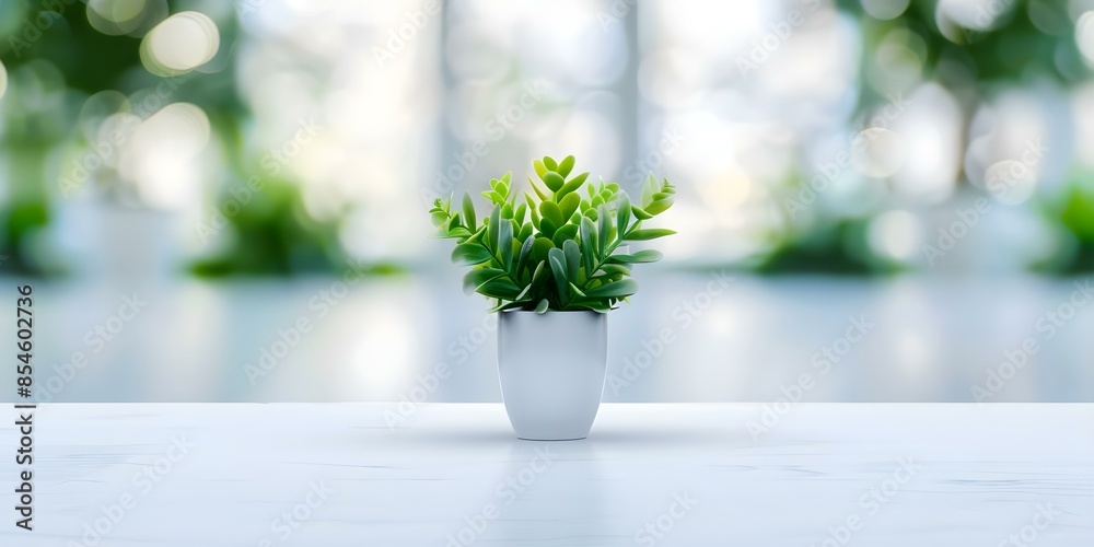 Tidy desk with empty space highlighting cleanliness and orderliness ...