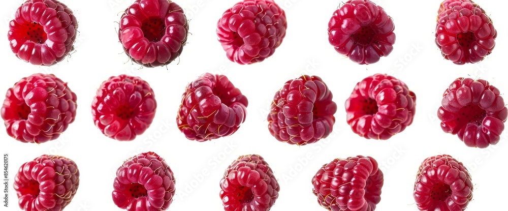 This mockup template for artwork graphic design shows raspberry ...