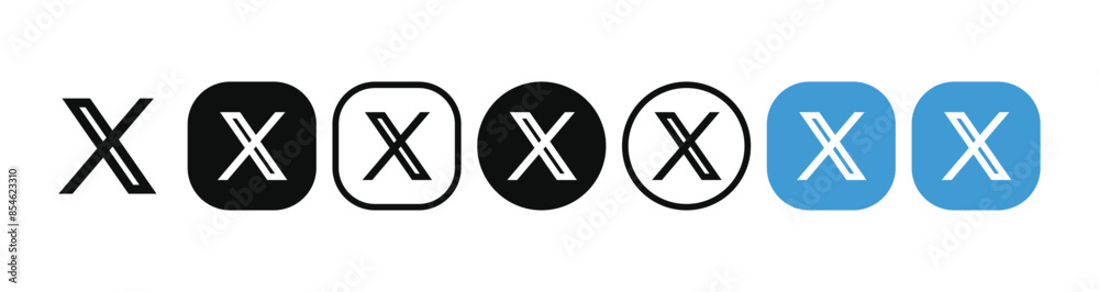 twitter new logo. Twitter X logo icon. X app logo icon transparent png ...