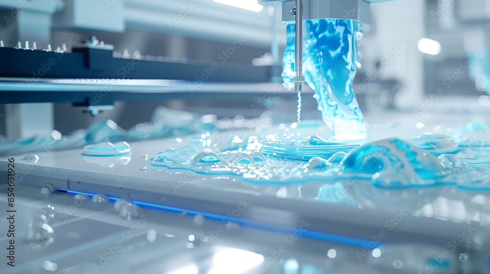 Hybrid technology for manufacturing metal parts. Printing a metal part ...