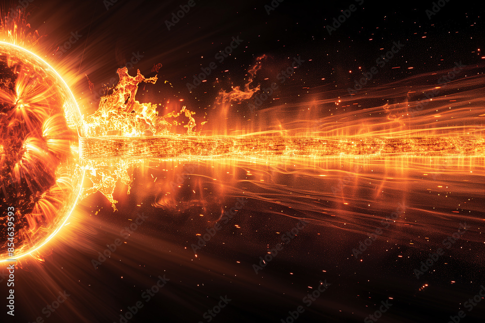 Diagram of solar radiation hitting Earth, highlighting the absorption ...