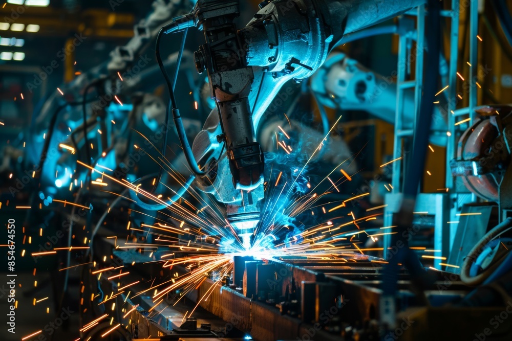 High-speed robotic welding machines fabricating metal frames for ...