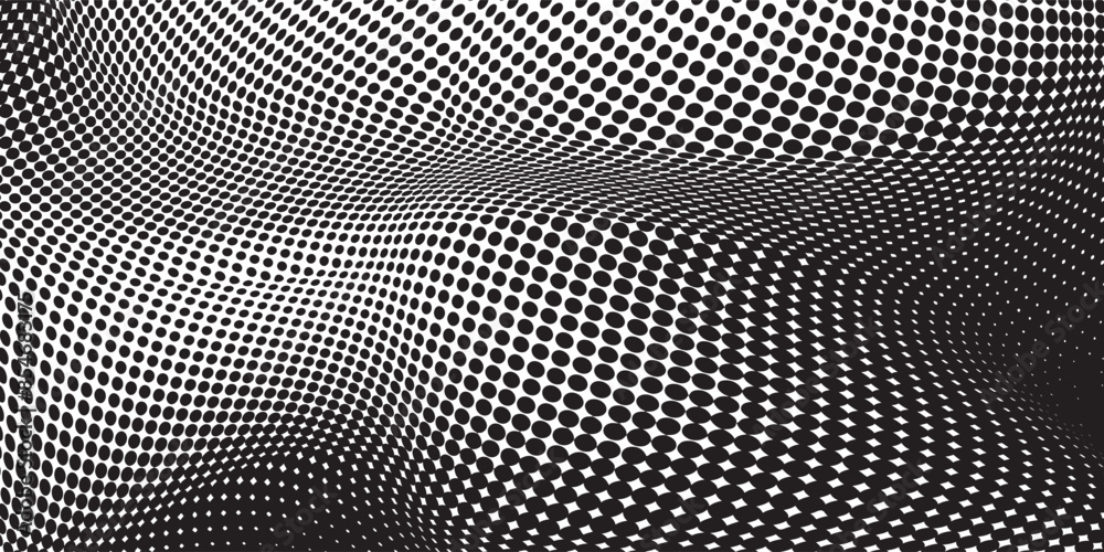 Background with monochrome dots texture. Polka dot pattern template ...