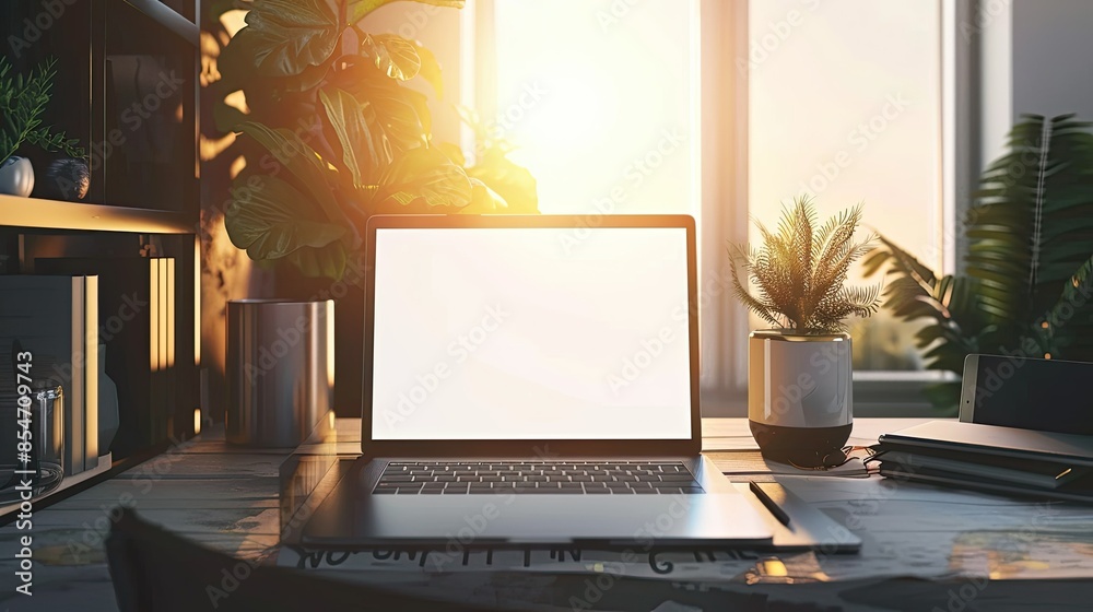 Notebook similar to maxbook with blank white screen for business ...