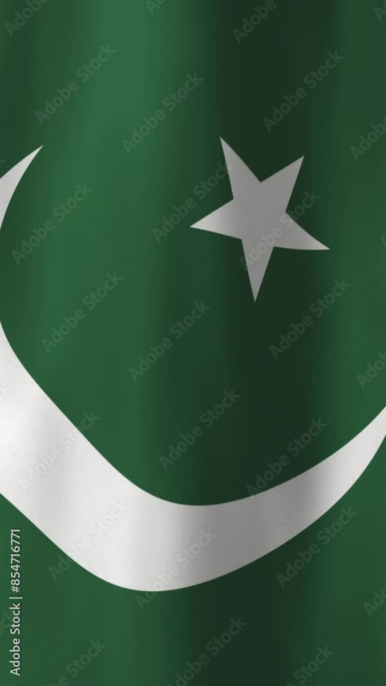 Waving Flag of Pakistan, Vertical Fill Video, HD Animated Background ...