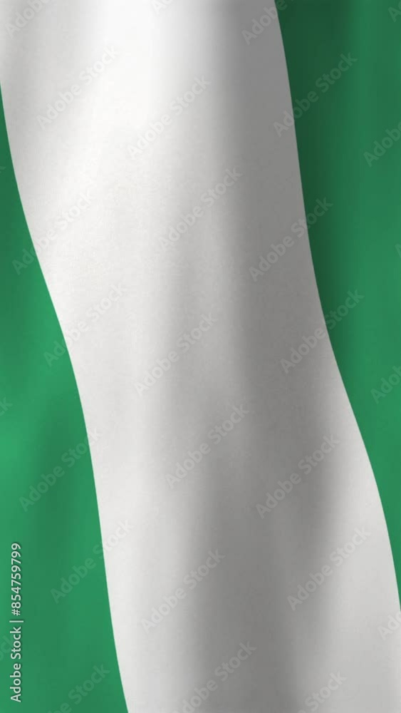 Waving Flag of Nigeria, Vertical Fill Video, HD Animated Background ...
