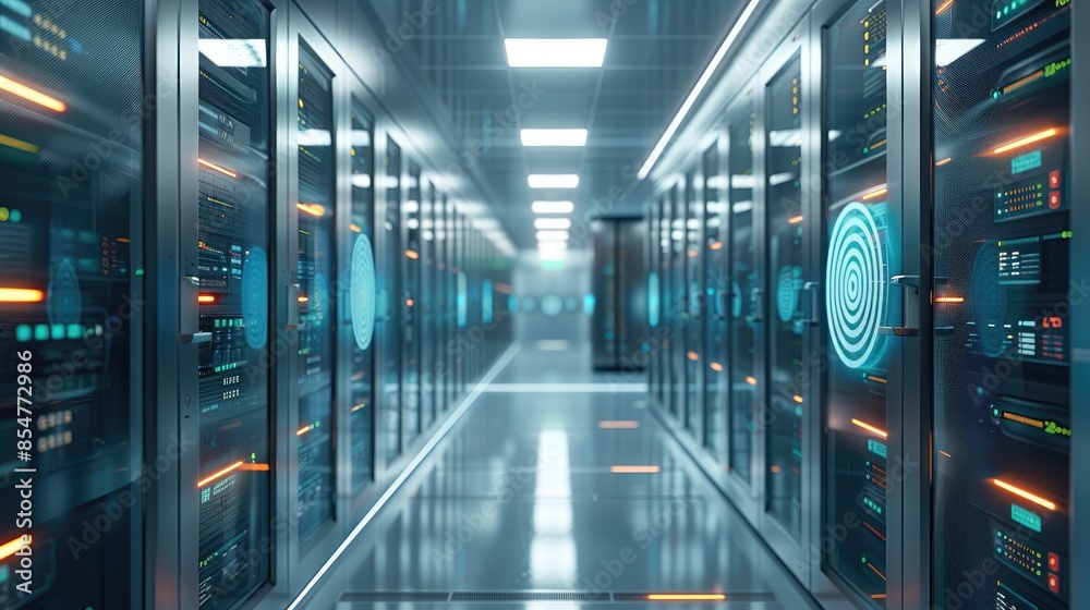 A network of interconnected IoT devices monitoring and regulating the ...