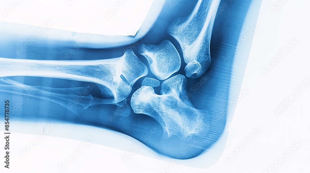 X-ray showing a compound fracture of the tibia and fibula Stock Photo ...