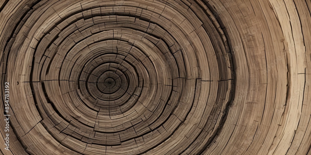 isolated concentric circles of a tree trunk cross-section showing the ...