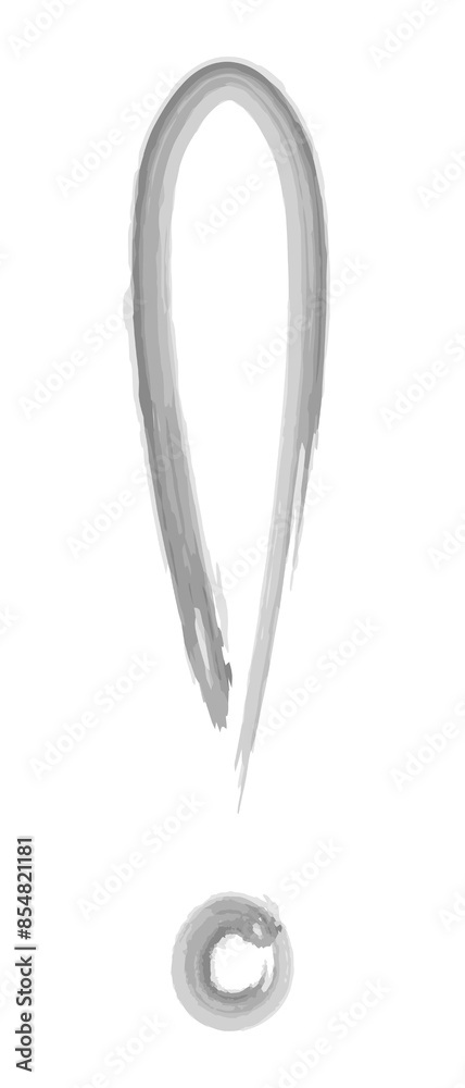 Exclamation mark. Sketch. Hand drawn watercolor punctuation mark ...