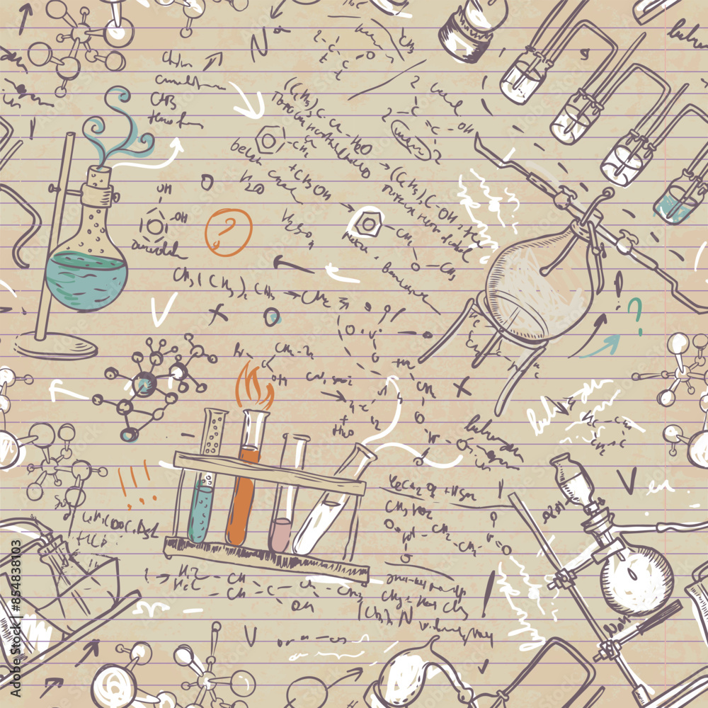 Seamless background with mechanical parts of clocks and retro machines ...