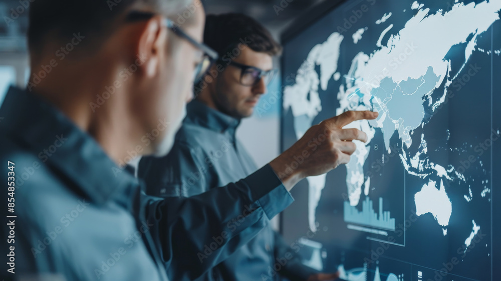 Military strategists use digital maps for global war planning, theaters ...