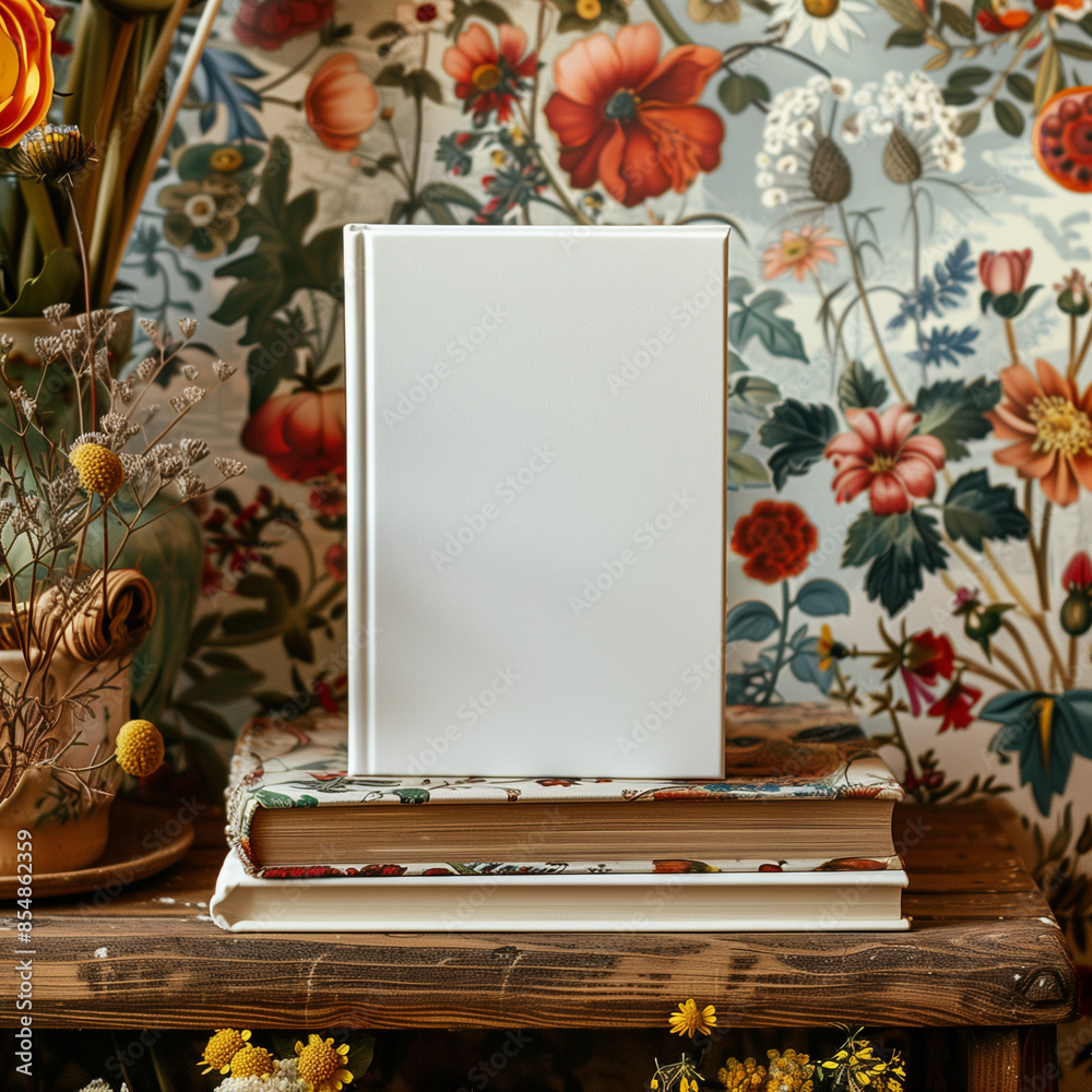 blank book cover, Mockup empty, blank 8.3 x 11.7 inches paper back book ...