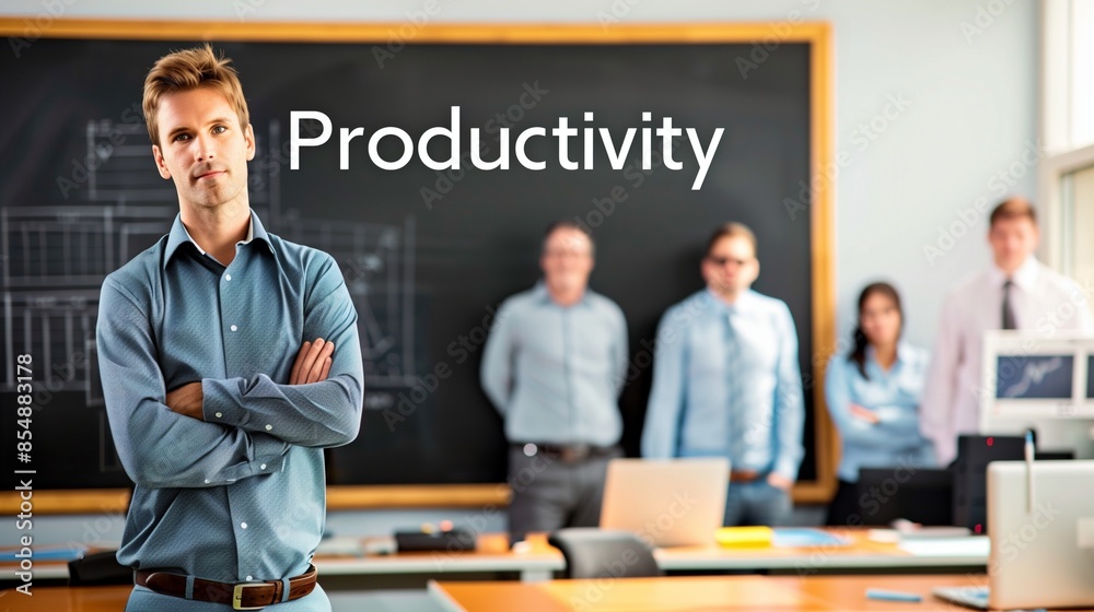 Professionals in a modern conference room discussing strategies for ...