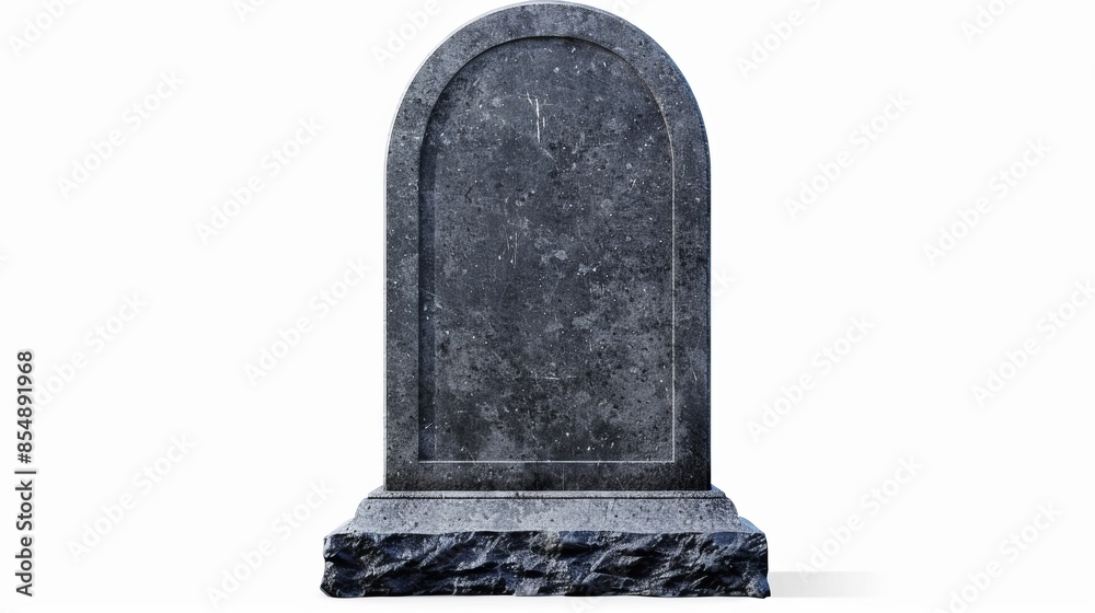 A simple dark tombstone on a white background. Perfect for any use, be ...