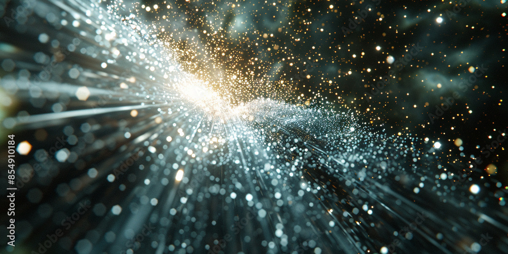 The Dynamic White Celestial Explosion set showcases a black background ...
