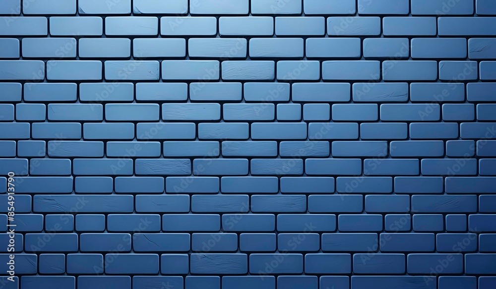 Blue brick background texted wall surface. AI Generated. Stock ...