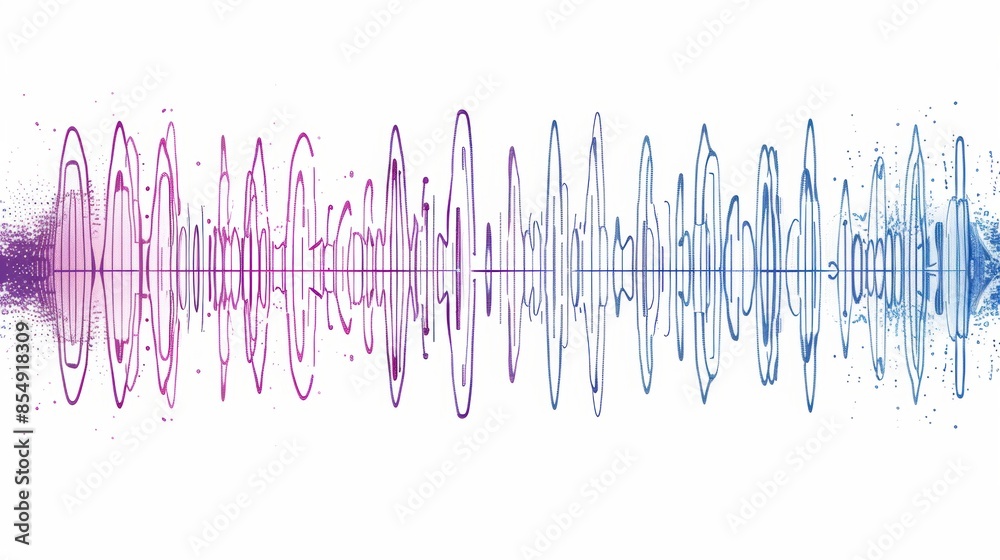Pixelated sound wave visualization: a detailed representation of high ...