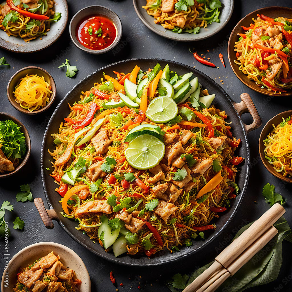 Kottu Roti - Sri Lankan Street Food Stock Illustration | Adobe Stock