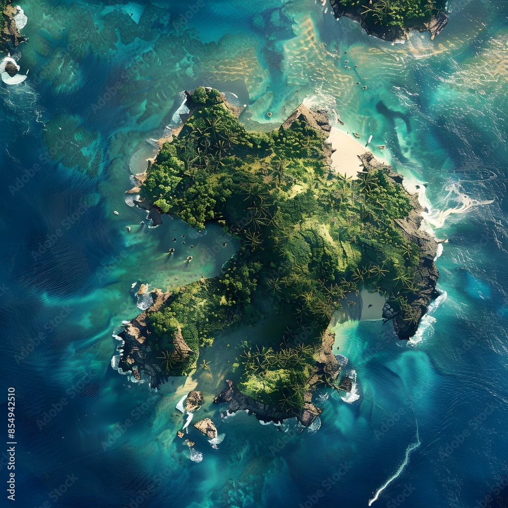 An artistic representation of the principles of island biogeography ...