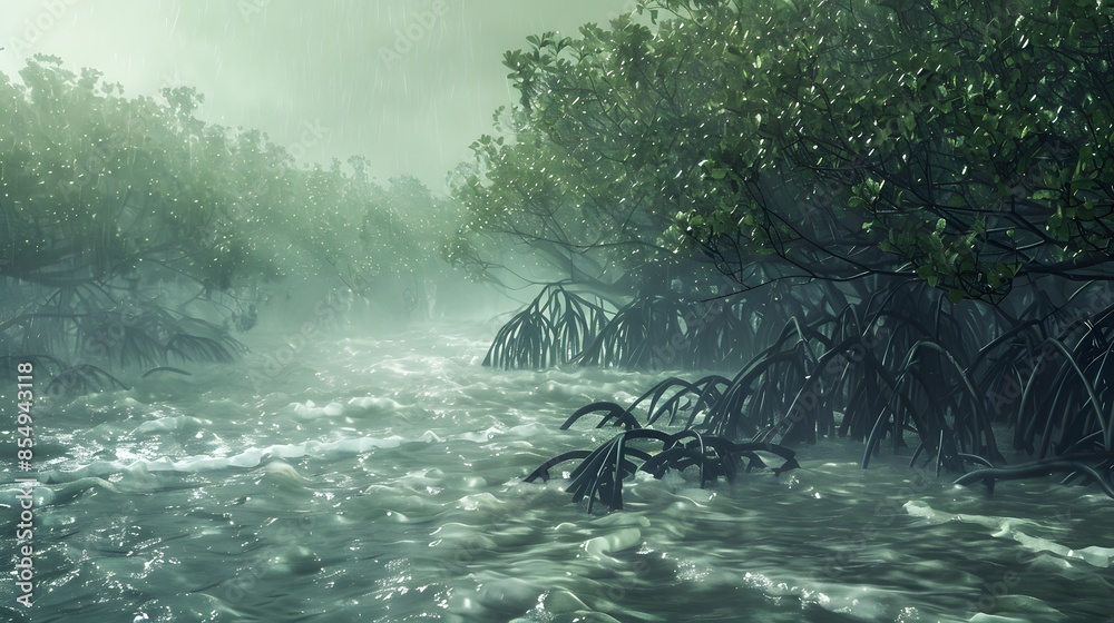 A collage of unique plant species found only on a remote island ...