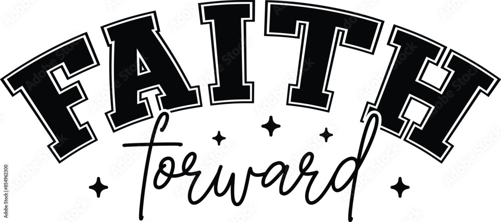 Vetor do Stock: Faith forward Design, Retro Christian Svg, Religious ...