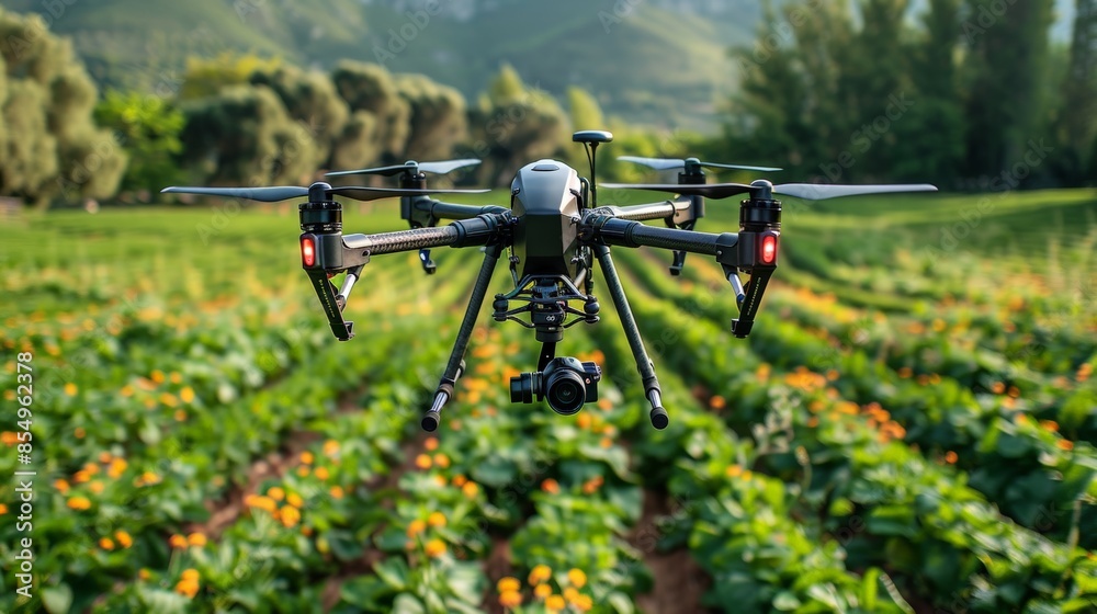 Smart Farming Drones: drones equipped with cameras and sensors flying ...
